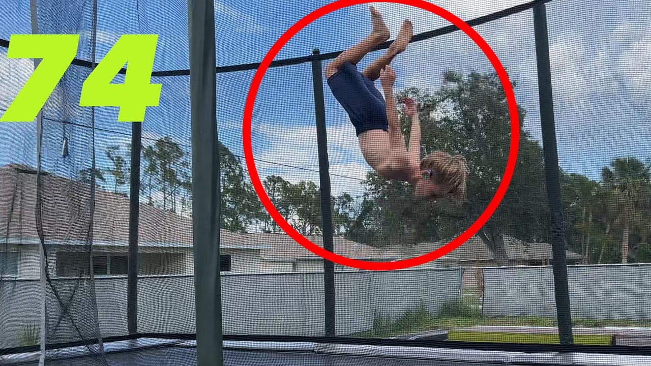 100 backflips as FAST AS I CAN! *So hard* - YouTube