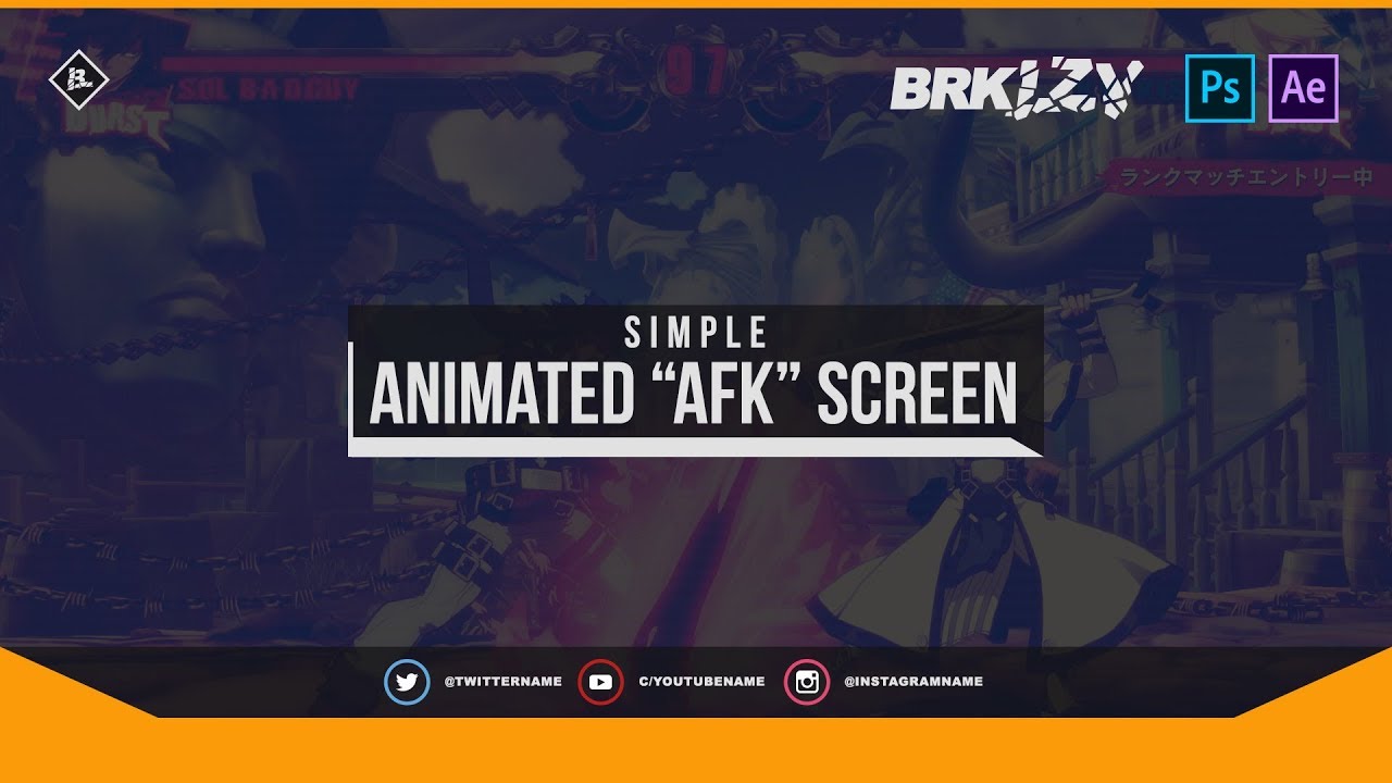 Simple Animated "AFK" Screen (Adobe After Effects Practice) - YouTube