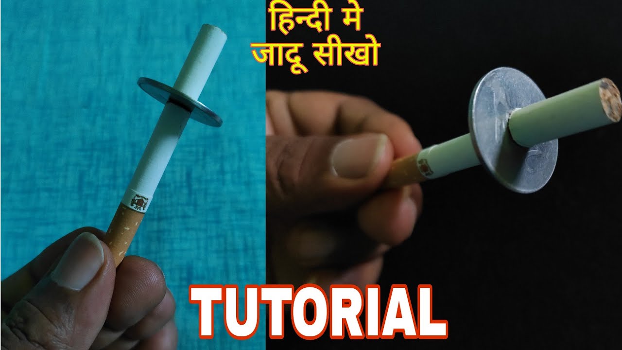 #168magictrick - Cigarette Through Coin Magic Trick (TUTORIAL) - YouTube