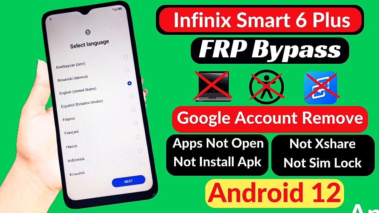 Infinix Smart 6 Plus FRP Bypass Android 12 | Infinix Smart 6 Plus ...