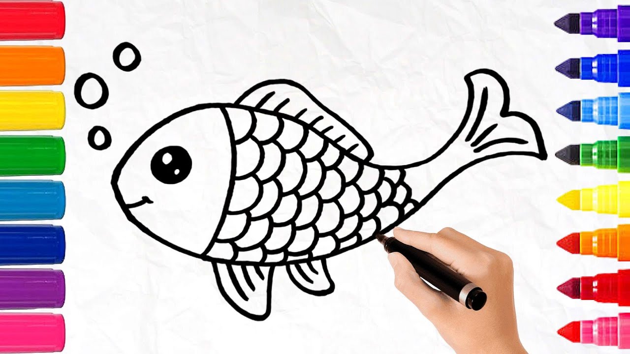 Nemo Fish Drawing For Kids