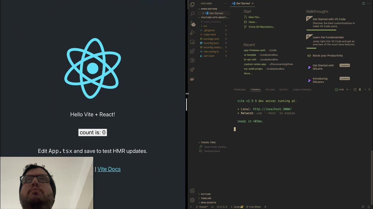 Coding webapp with Vitejs, React, Chakra UI and Firebase for authentication - Part 1 - YouTube