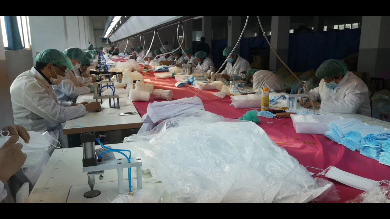 Automatic Common disposable Medical Mask production line - YouTube