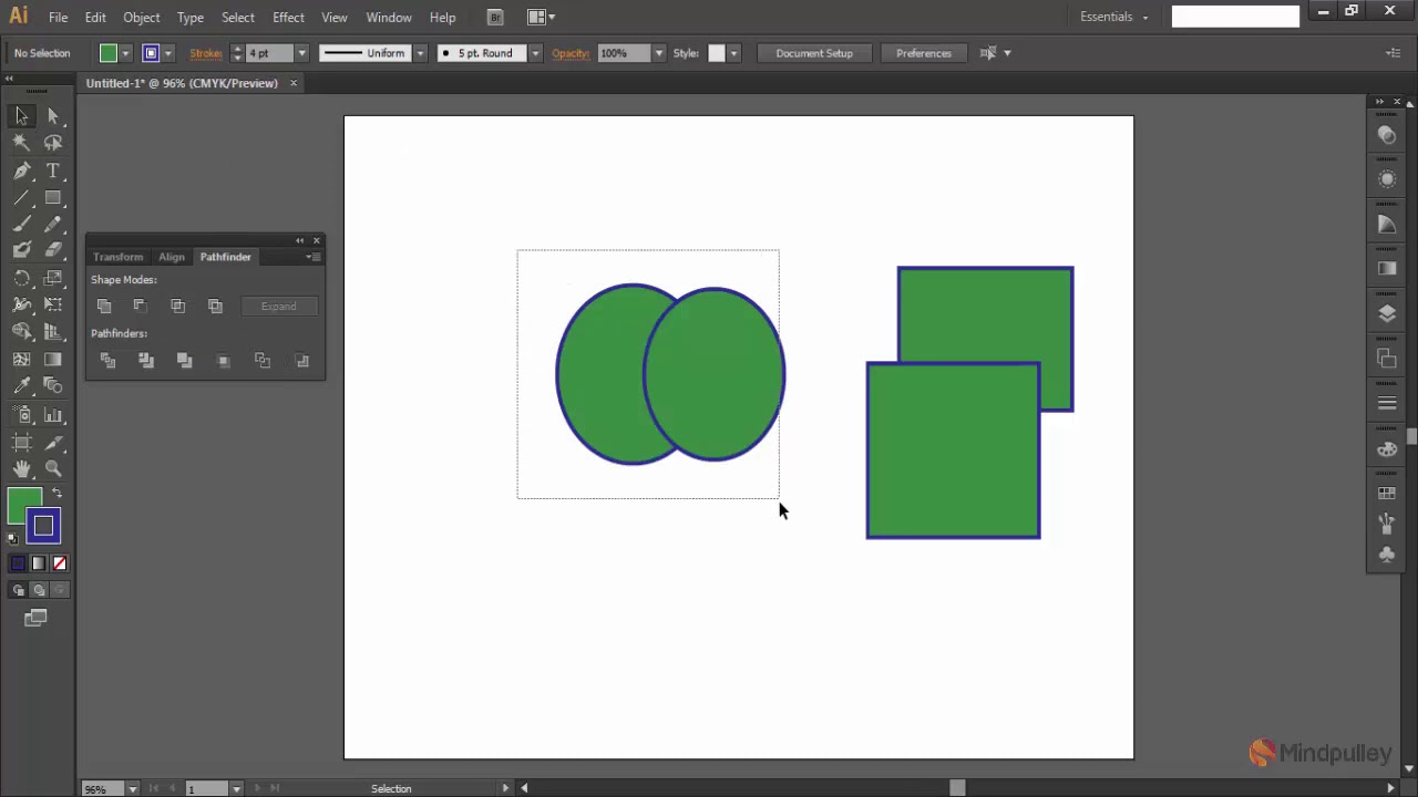 041 Creating a compound shapes - Adobe Illustrator Tutorials For ...