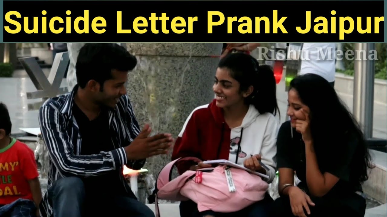 Suicide letter prank on cute girls in wtp jaipur|pranks in india|jaipur ...