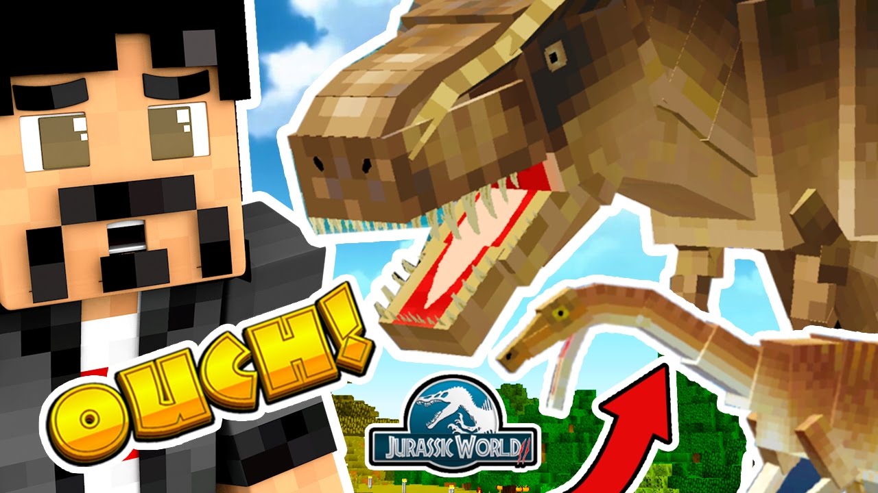 GALLIMIMUS BABY & TREX BITES! | Minecraft Jurassic World 2 - YouTube