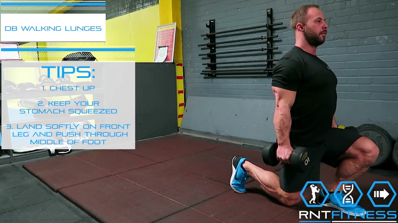 How To Maximise Your DB Walking Lunges - YouTube