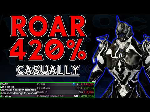 Rhino XXL = 420% roar! Unstoppable force frame! Damage cap, level cap! Simply: Warframe on easy mode