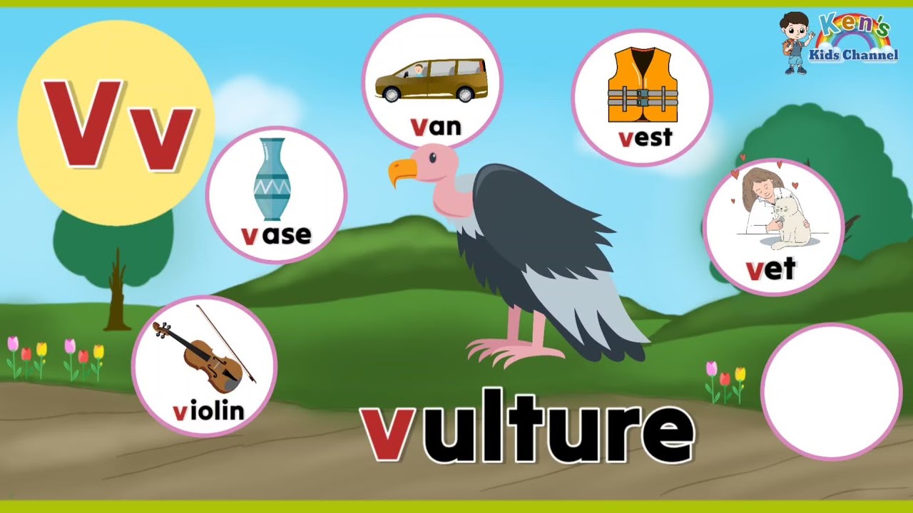 Letter Vv Song for Kids | Learn about the Letter Vv | English Reading ...