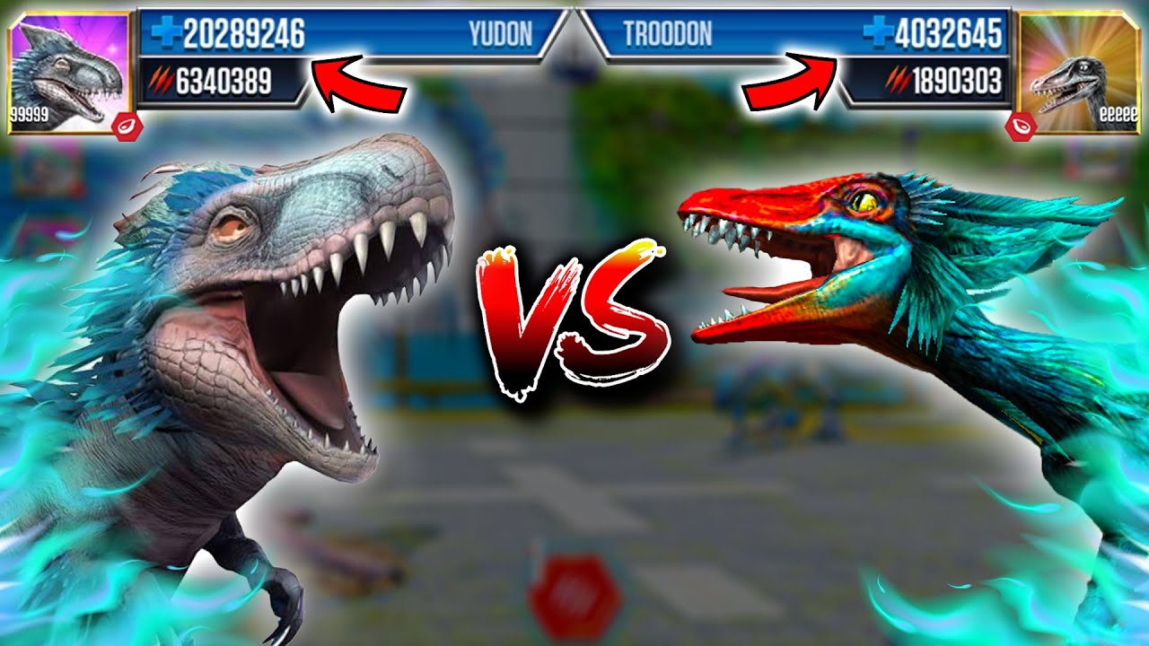 YUDON vs TROODON LEVEL 999 | Jurassic World: The Game - YouTube