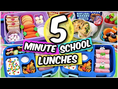 5 MINUTE DIY SCHOOL LUNCH IDEAS! (NO COOKING REQUIRED!) YUMMY & FAST!
