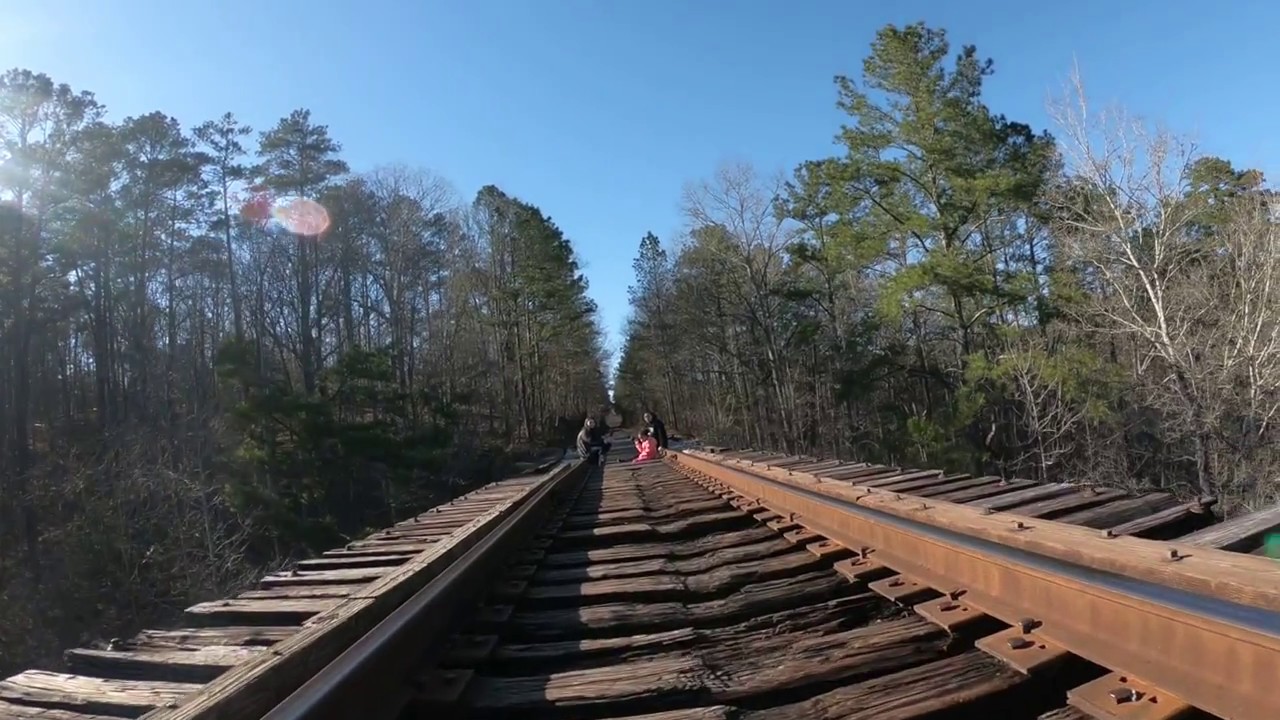 Railroad Bridge At Olde Rope Mill Park - YouTube