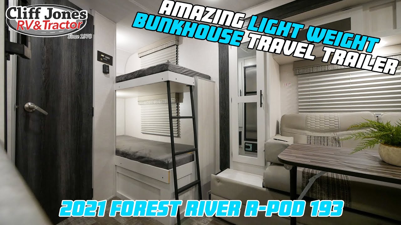 2021 Forest River R-Pod 193 Bunkhouse Lightweight Travel Trailer - YouTube