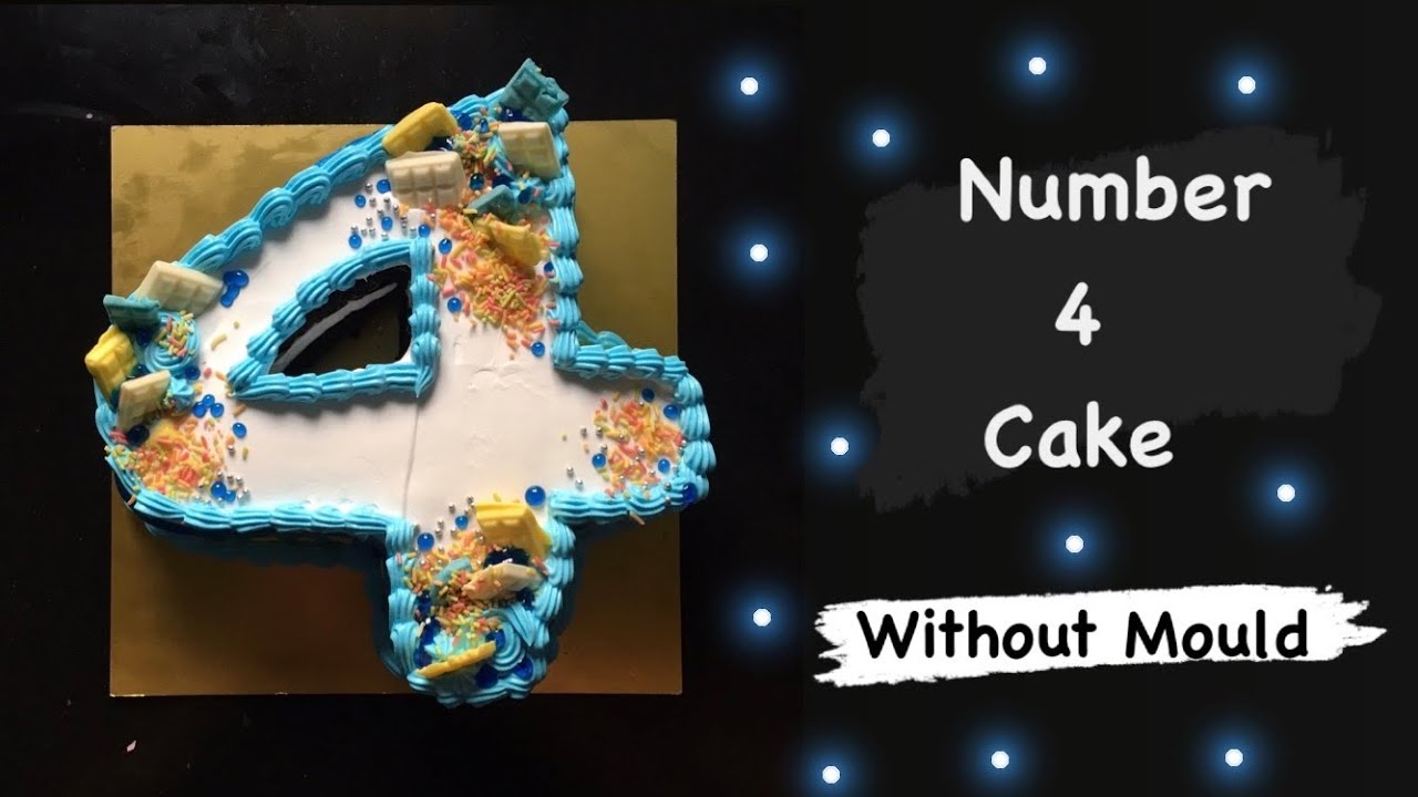 Number 4 Cake | 4 Number cake | 4 Number in cake - YouTube