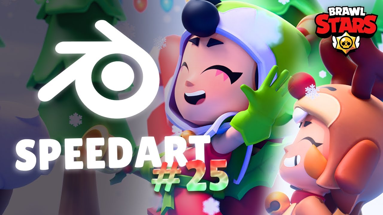 SPEEDART #25 - Jolly Janet, Reindeer Bonnie & Santa Stu | Brawl Stars ...