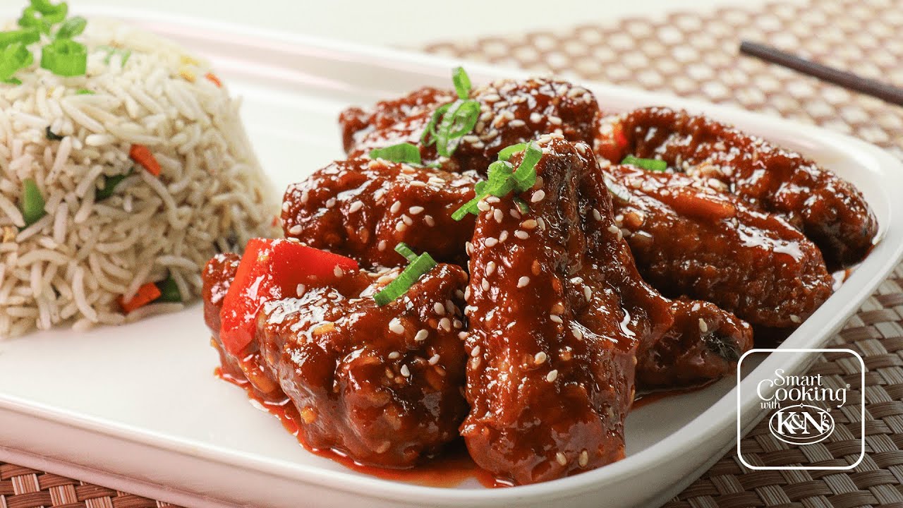 Dragon Chicken Wings with Fried Rice - YouTube