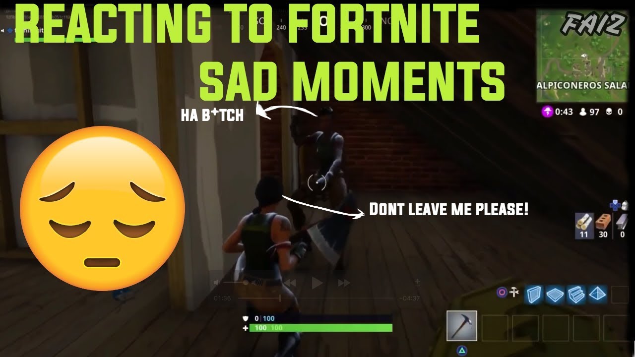 Reacting To Fortnite Sad Moments | Impossible to laugh at - YouTube
