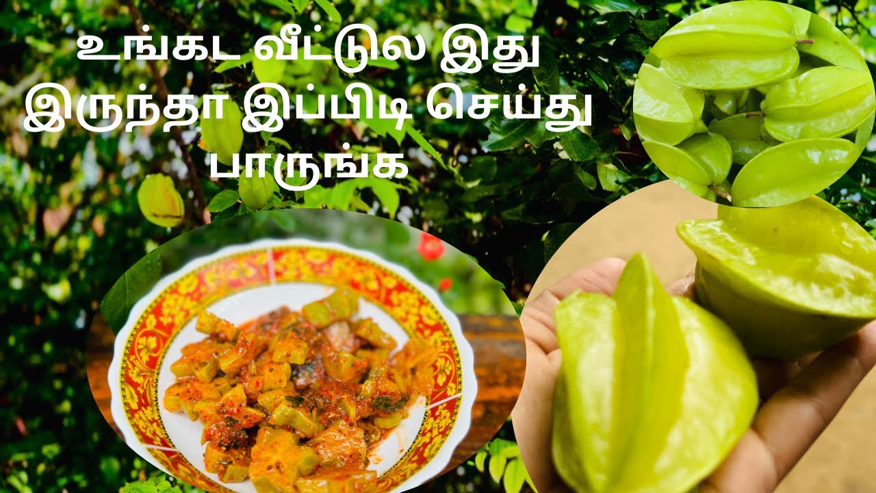 தாமரத்தங்காய் ஊறுகாய் // star fruit pickle recipe in tamil // Chana’s ...