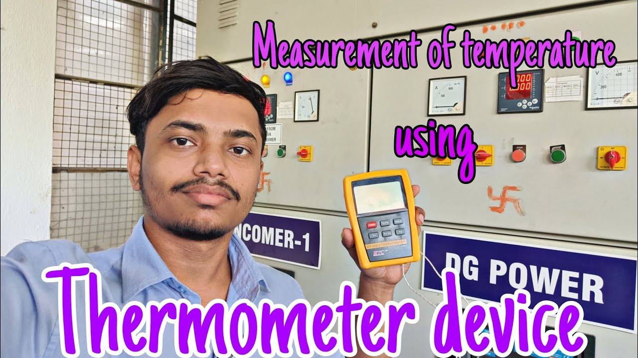 Measurement of temperature using thermometer device. - YouTube