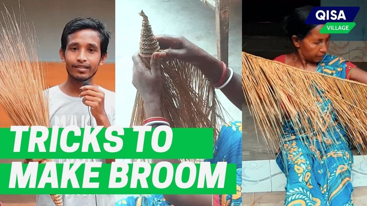 How to make broom at home I घर पर झाड़ू कैसे बनाये - YouTube