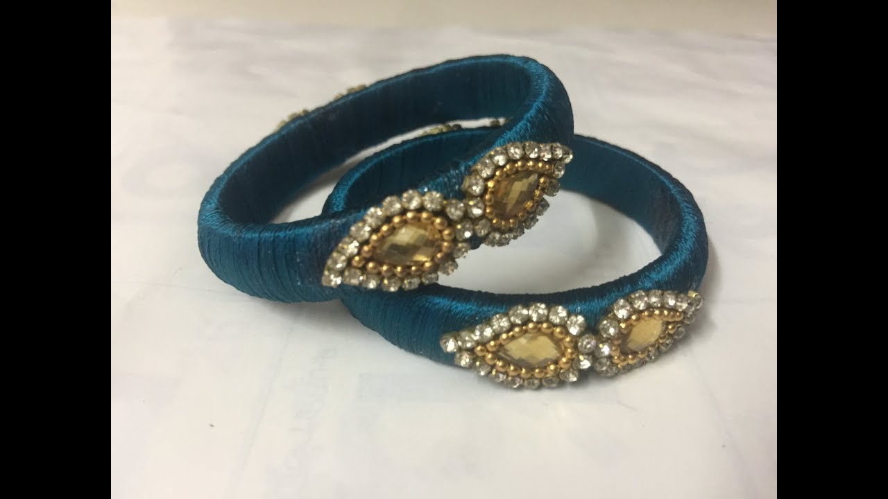 Latest silk thread bangle making at home I Easy and Simple bangles ...