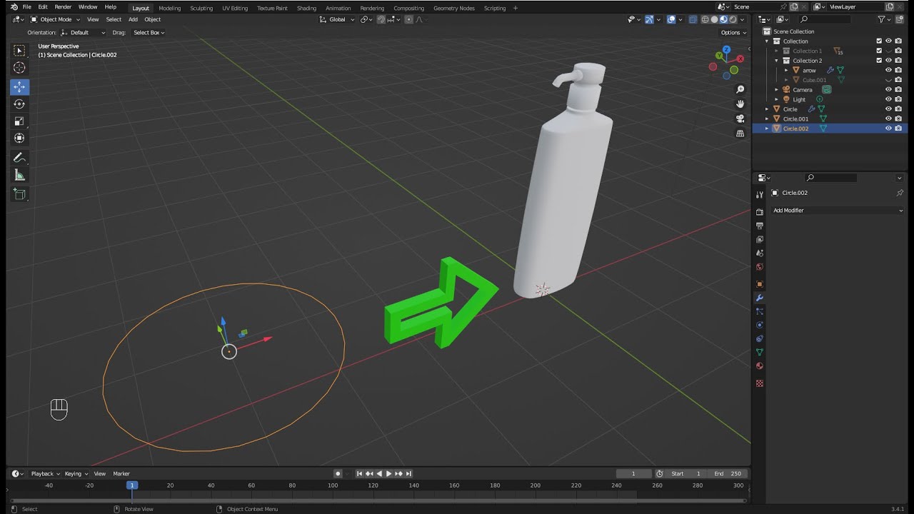 Blender Animate 3d : Model EP-10 : Pump bottle : ขวดปั้ม - YouTube