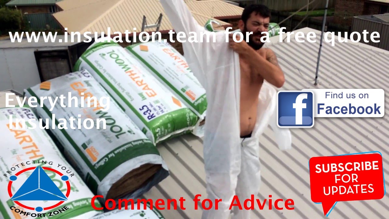 This guy gets a rash just walking past a bag of roof insulation batts ...