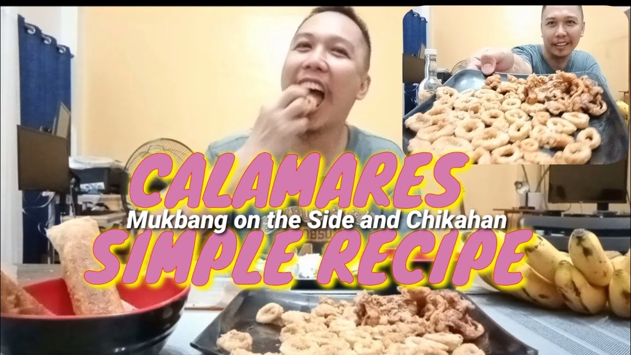 Calamares Cooking turn into Mukbang/may leche Flan at lumpiang togue ...