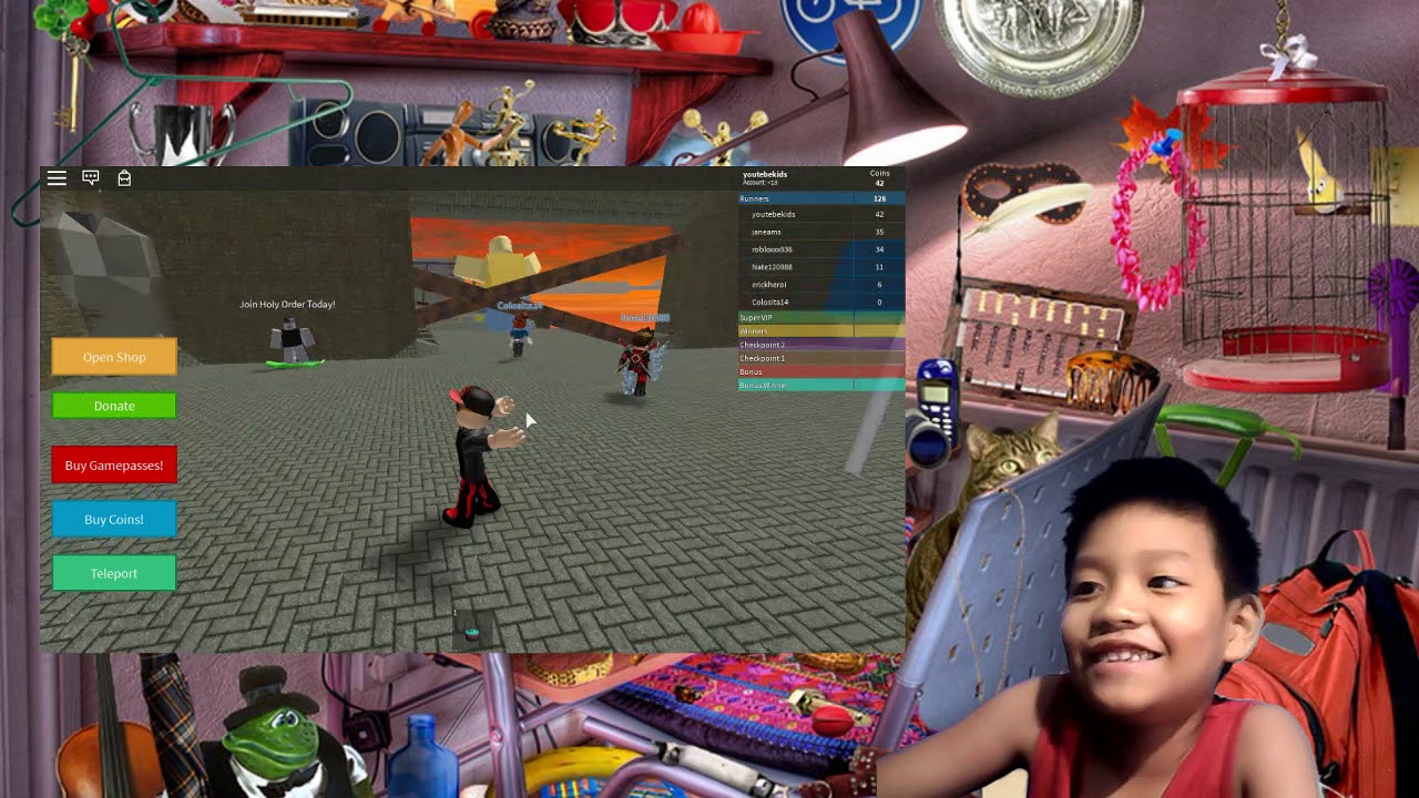 Temple Run Roblox playing!!! - YouTube