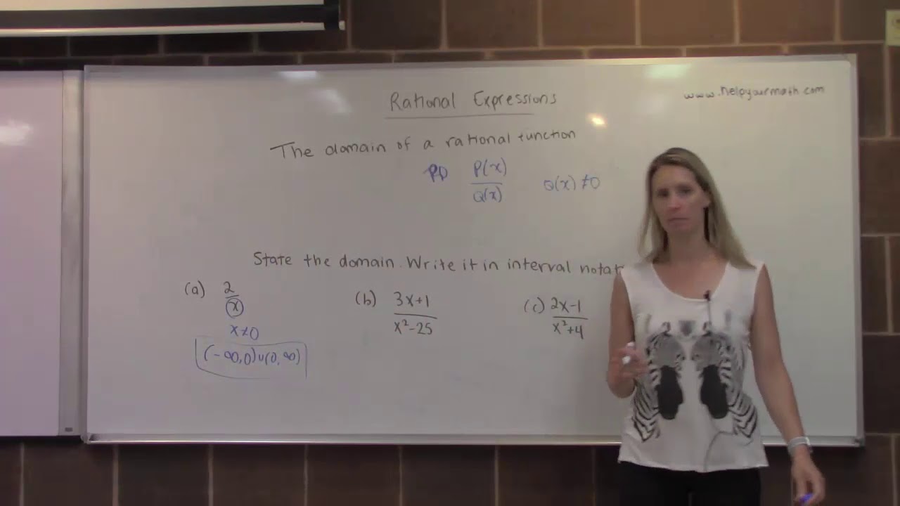 [SL]The Domain of a Rational Expression - YouTube
