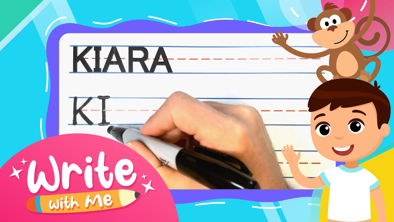 How To Write KIARA | Write With Me! -- FOR KIDS - YouTube