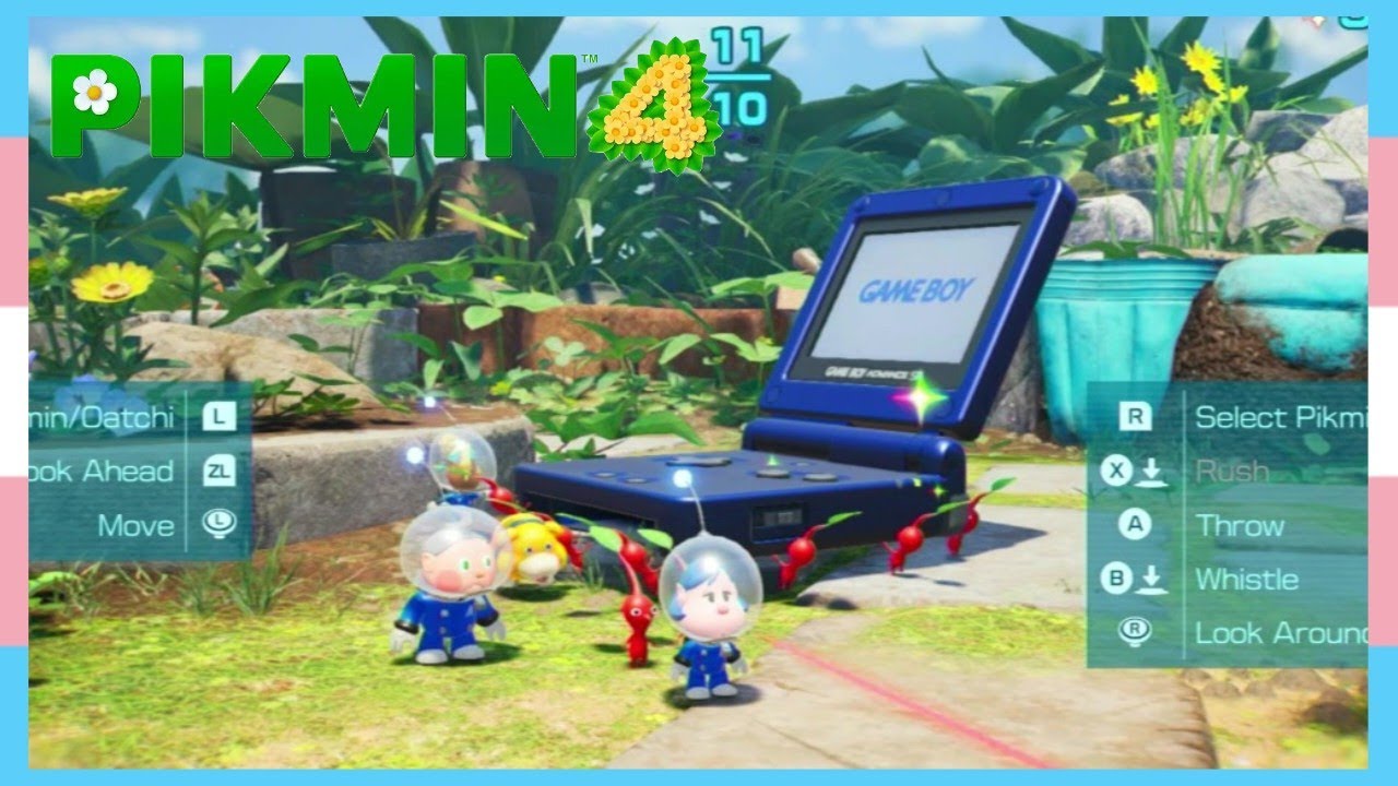 Pikmin Dragging A Game Boy Advance Sp Back To The Base | Pikmin 4 - YouTube