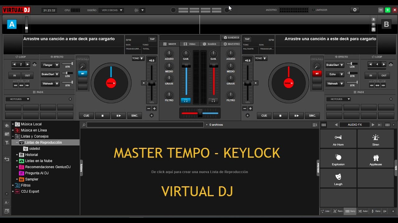 Activar Master Tempo (Keylock) en Virtual DJ actuales - YouTube