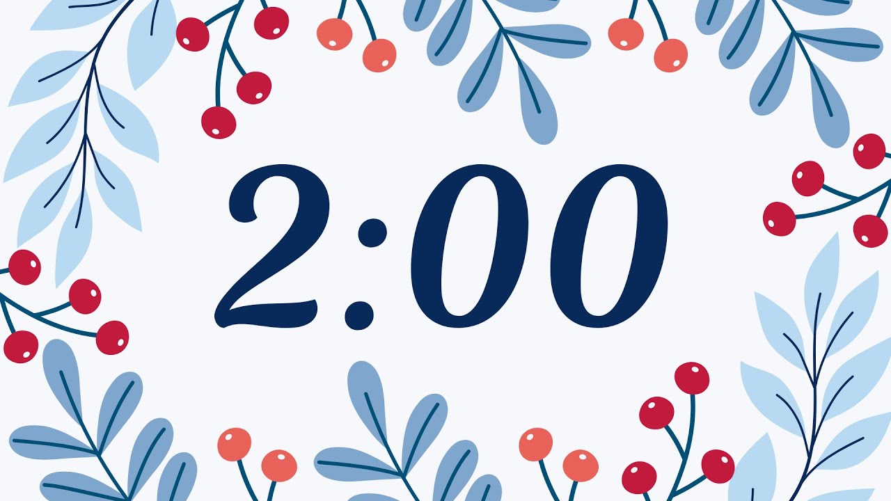 2 Minute Holiday Timer with Soft Jazz and Chime ° ⛄ - YouTube
