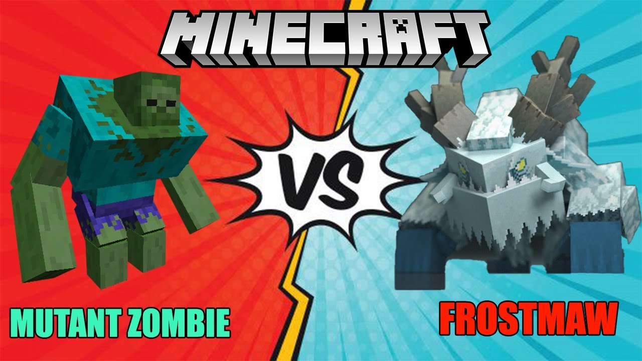FROSTMAW VS MUTANT ZOMBIE FIGHT IN MINECRAFT|MINECRAFT MOB BATTLE ...