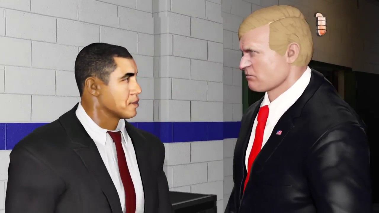 WWE 2K17 WTF BARACK OBAMA VS DONALD TRUMP - PRESIDENT BATTLE - YouTube