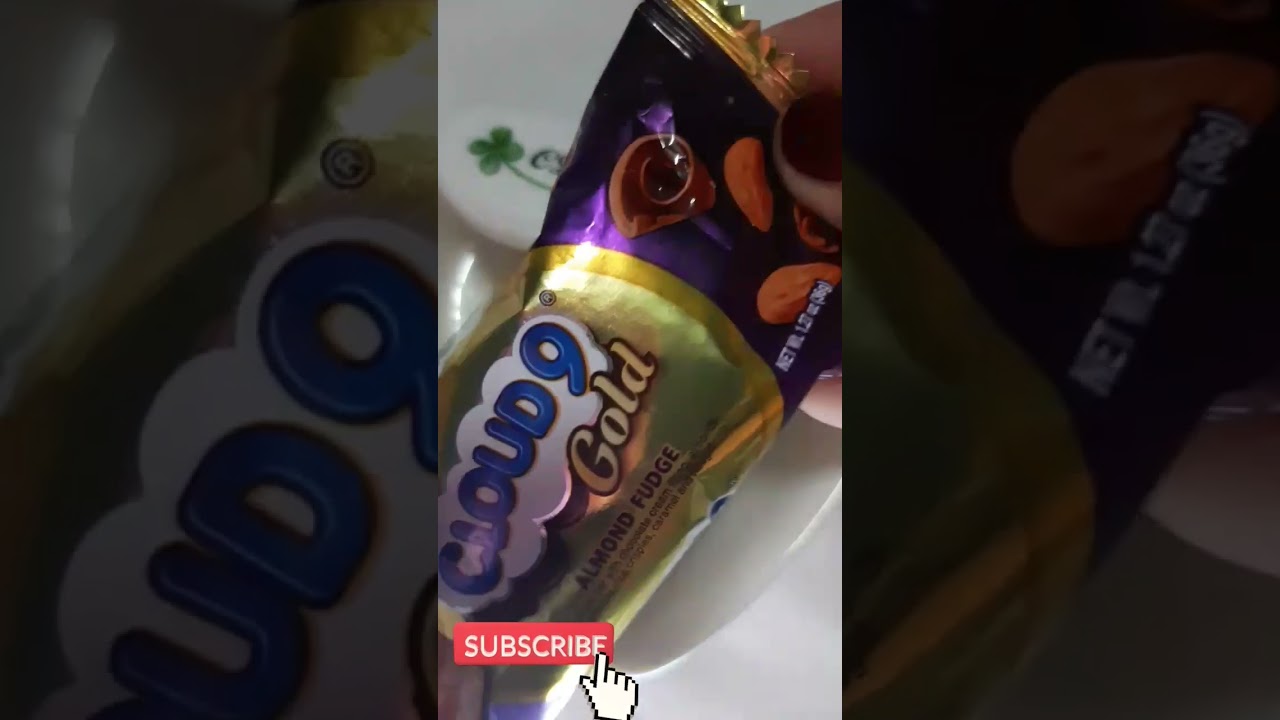 🍫😋💯DELICIOUS CLOUD 9 GOLD ALMOND FUDGEE CHOCO BAR #asmr #asmrsounds # ...