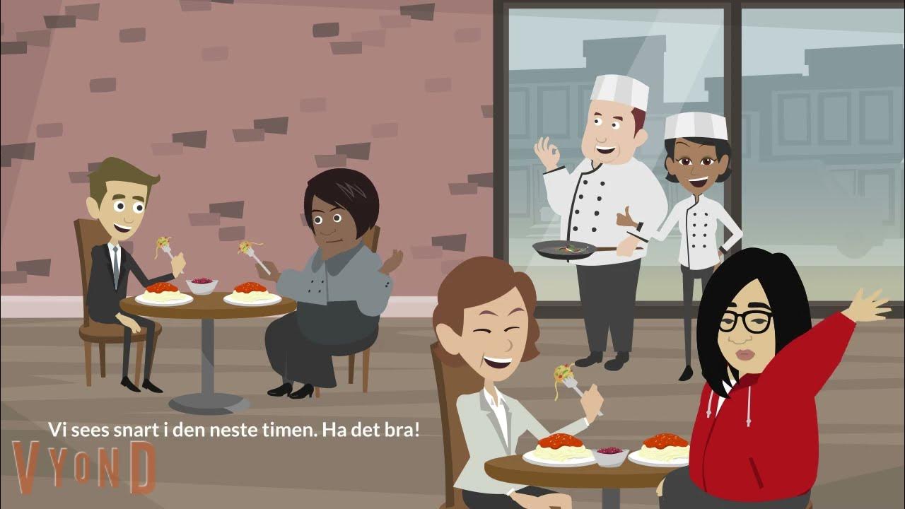 Ordenar comida en un restaurante (parte 1). Bestille mat på ...