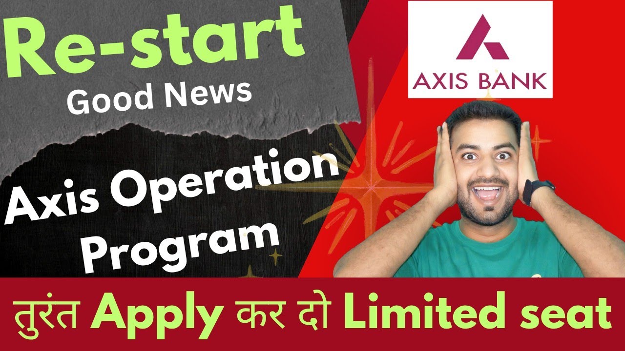 AXIS Bank Operation Program by Manipal Academy is Back OMG 😳 ...