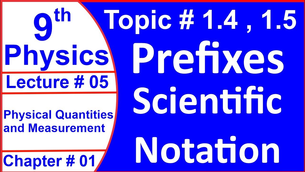 9 class physics chapter 1 lecture 5 prefixes scientific notation #9classphysics ...