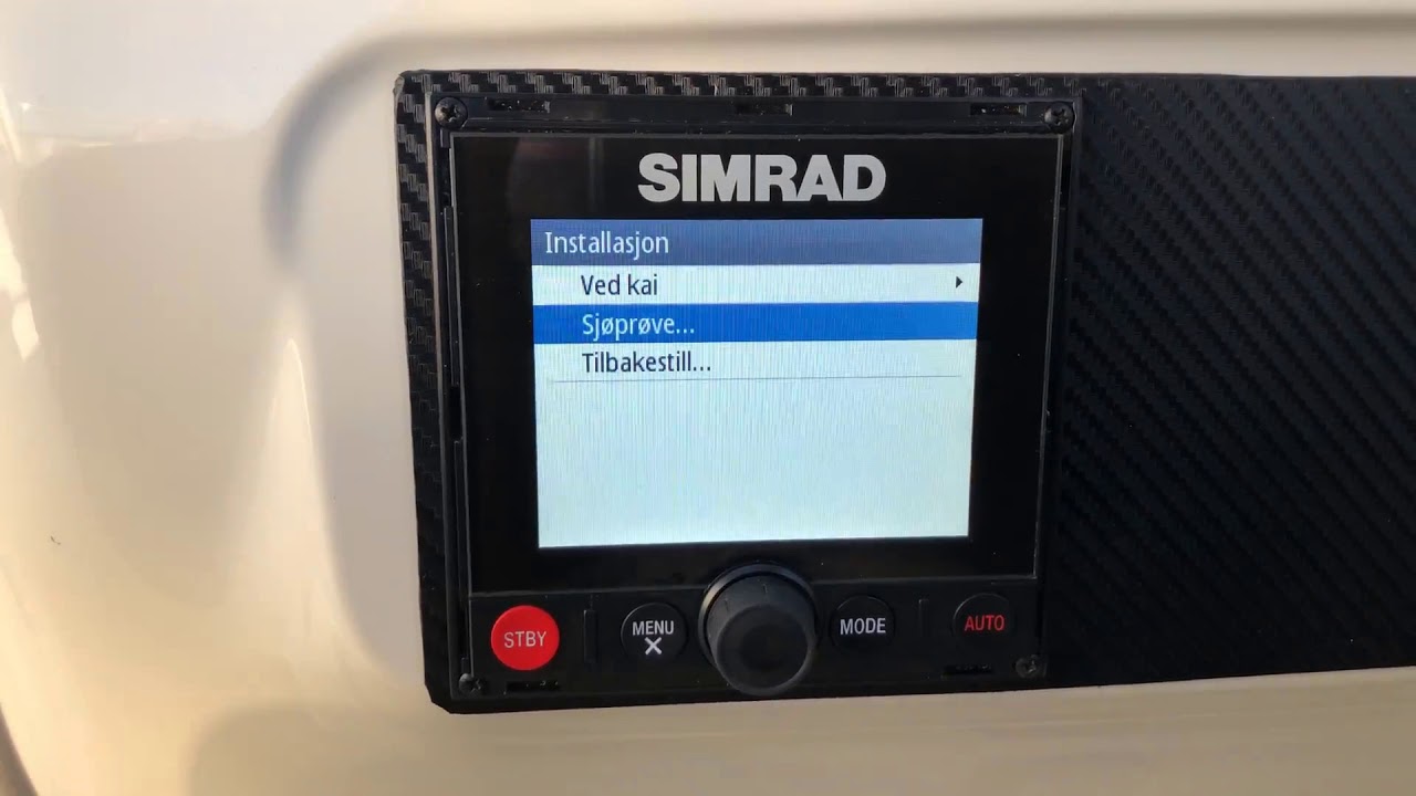 Team krokodille - Simrad AP44 seatrail calibration - YouTube