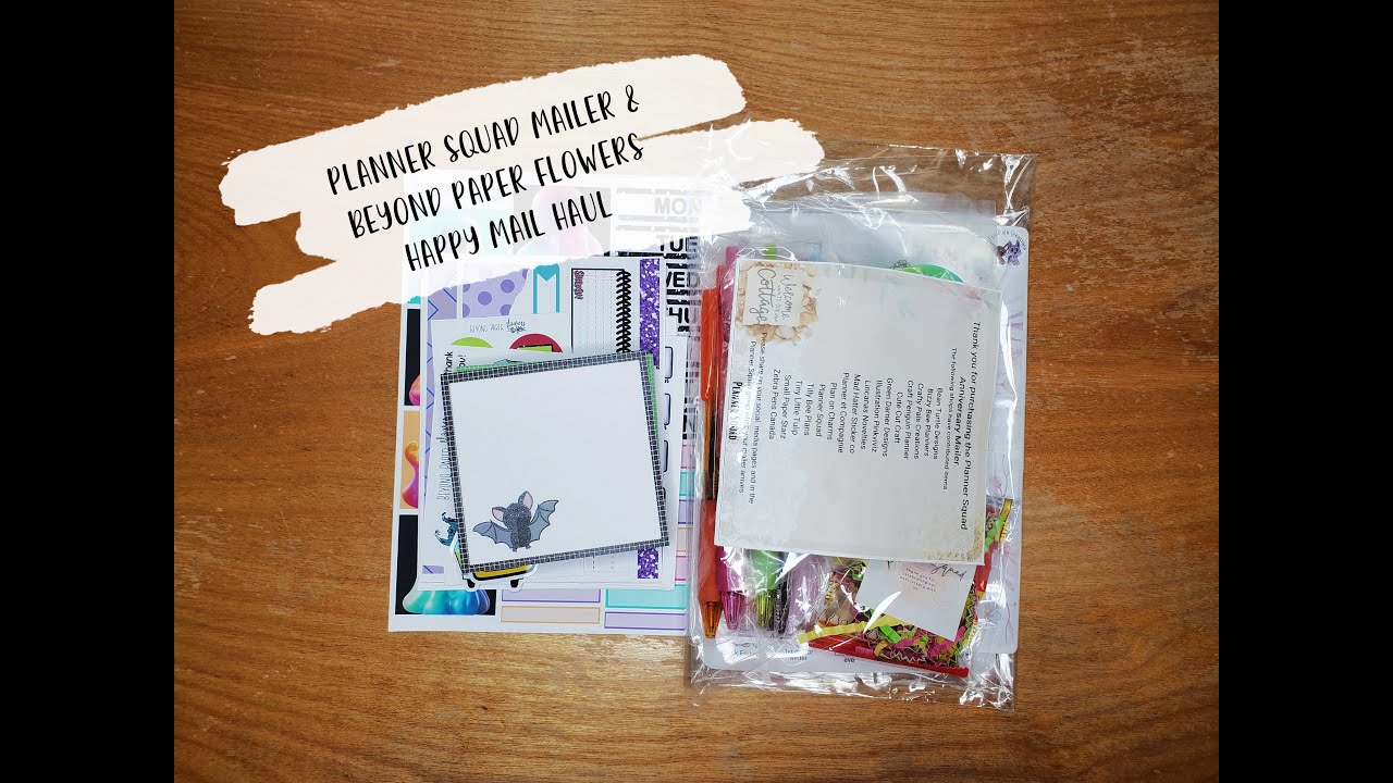 Planner Squad Mailer & Beyond Paper Flowers Happy Mail Haul - YouTube