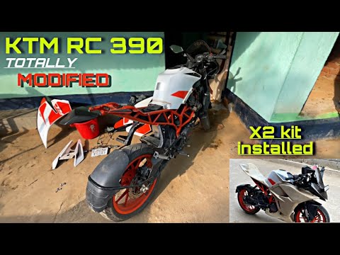 NEW KTM RC 390 MODIFIED x2 kit install 💥🧨 | #ktm #modified #x2kit # ...
