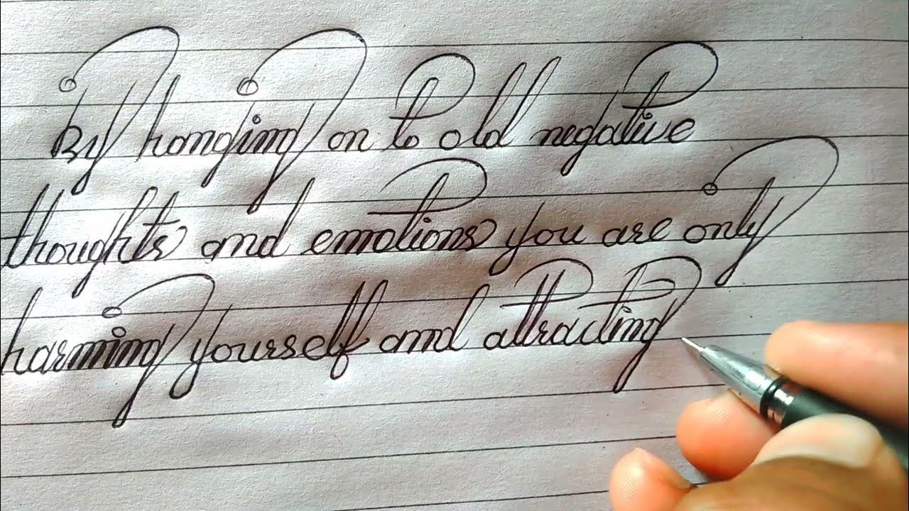 very neat and wonderful cursive english handwriting // good cursive ...