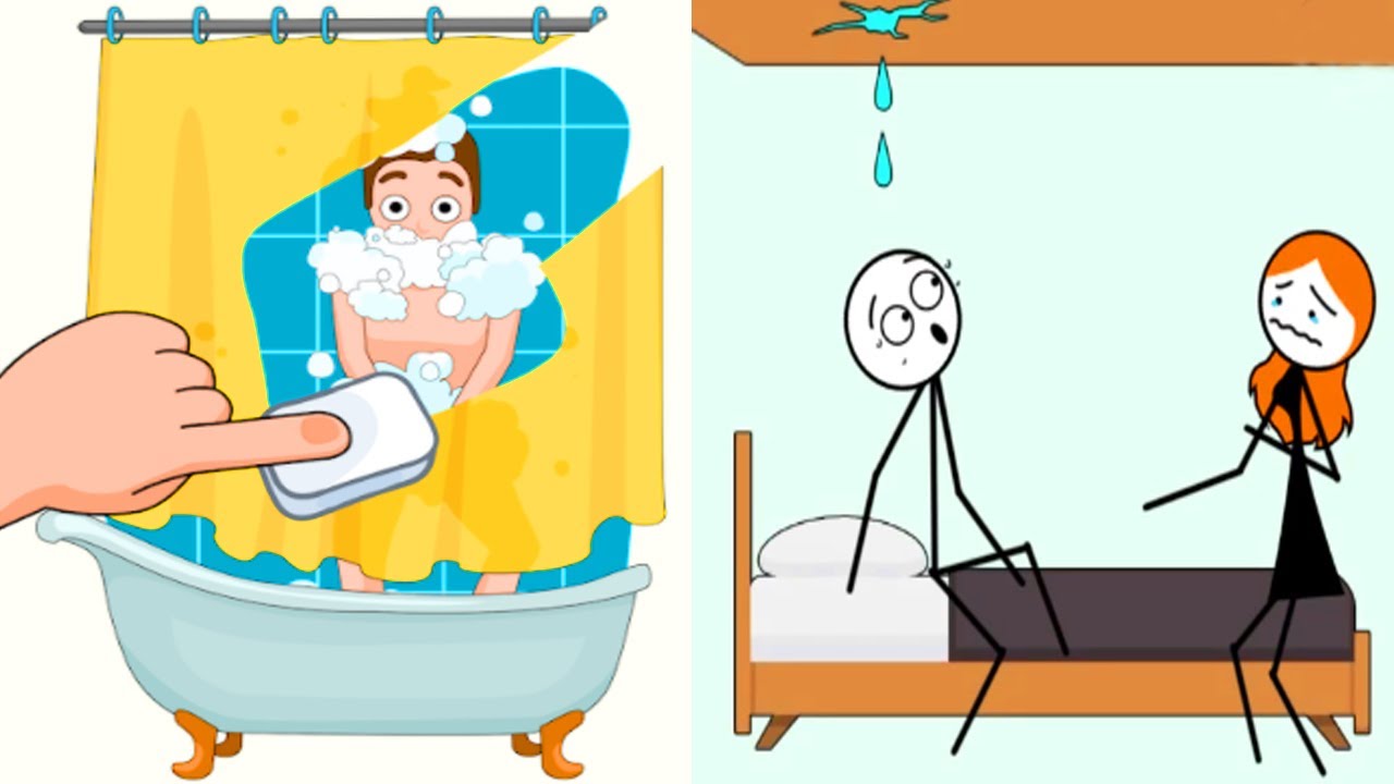 Draw Erase Story vs DOP 2: Delete One Part Funny Brain Puzzle Game ...