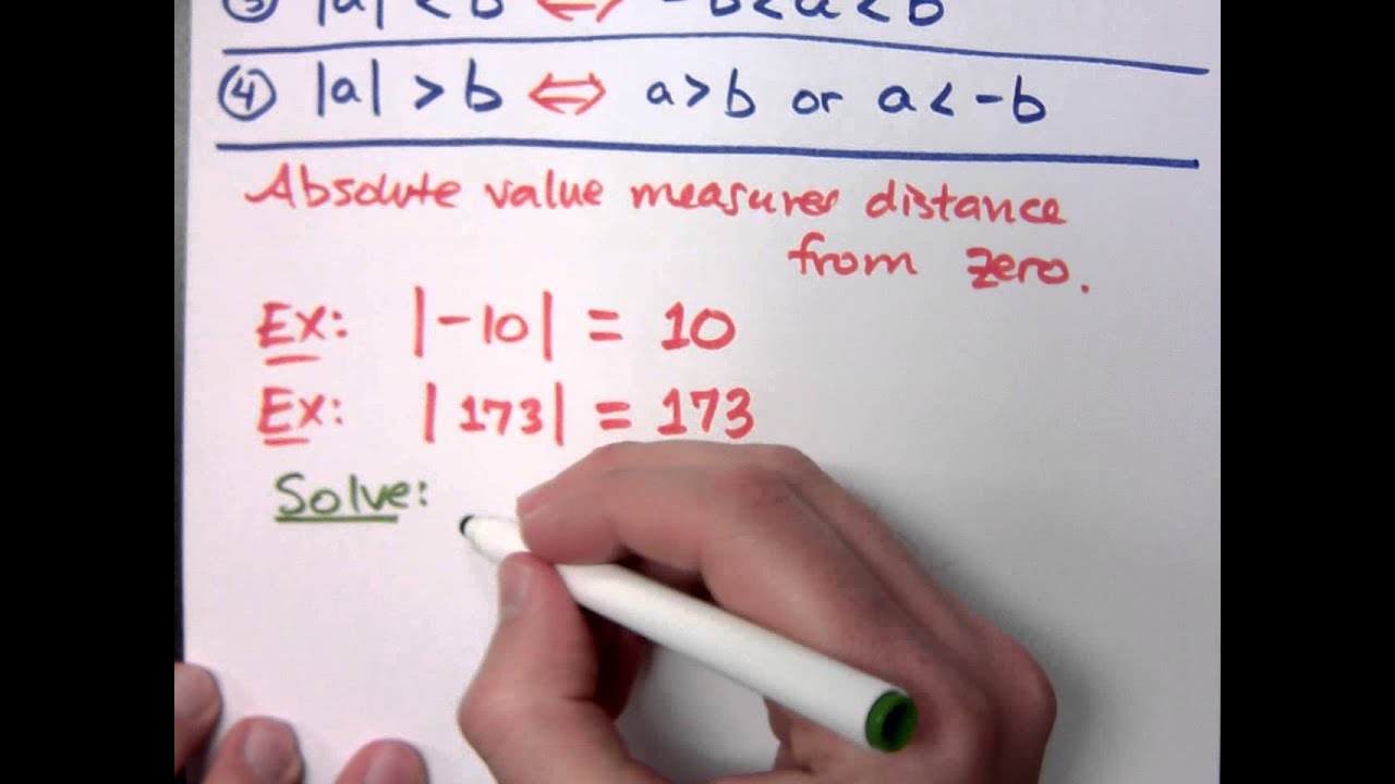 College Algebra - Part 49 (Absolute Value Equations) - YouTube