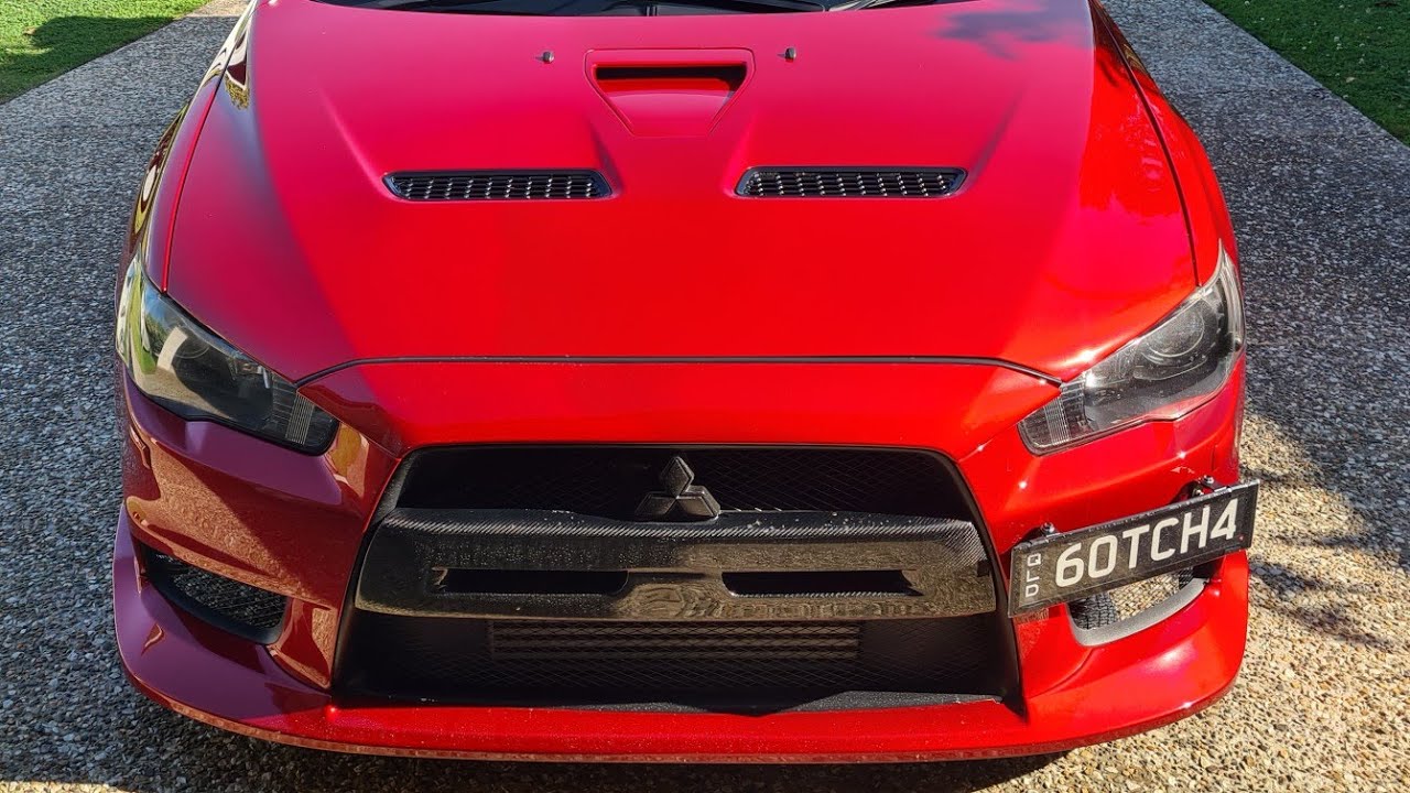 Evo X Gets Some Clubspec Customs Hood Vents Installed - YouTube