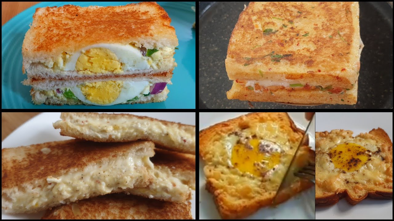 Four Easy Bread Snacks Recipes | 10 Minutes Breakfast Recipes by Cook ...
