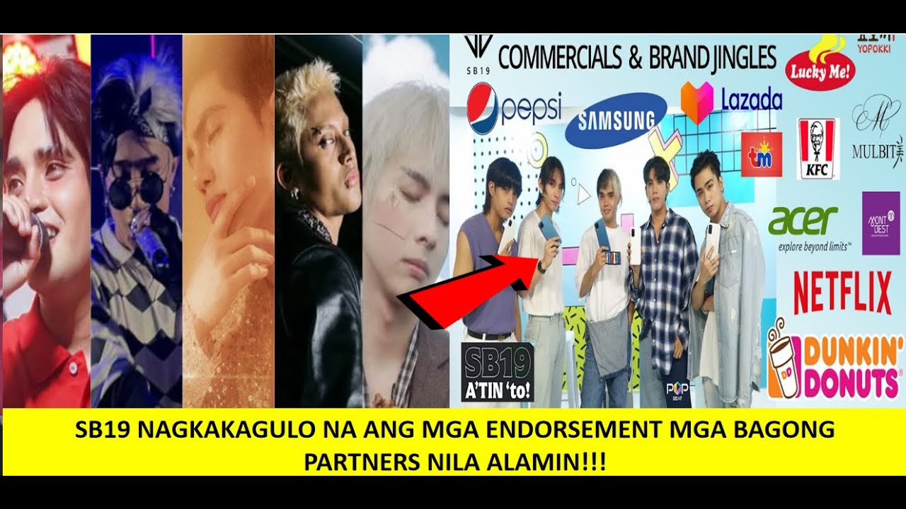 SB19 MGA BIGATING ENDORSEMENT AT MGA PATULOY NA SUMUSUPORTA MGA BAGONG ...