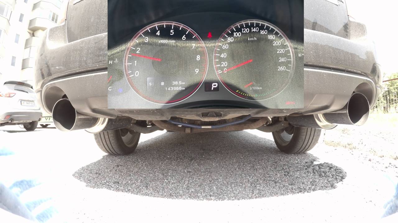 Subaru Outback BPE 3.0R EZ30 H6 выхлоп cold start catless stock exhaust ...